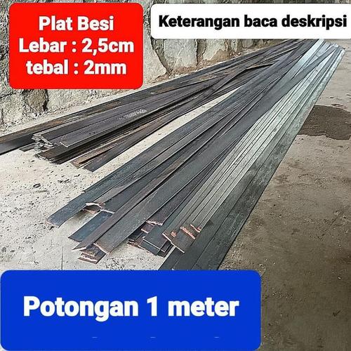 Jual PLAT BESI STRIP ukuran lebar 2,5cm tebal 2mm potongan 1 meter ...