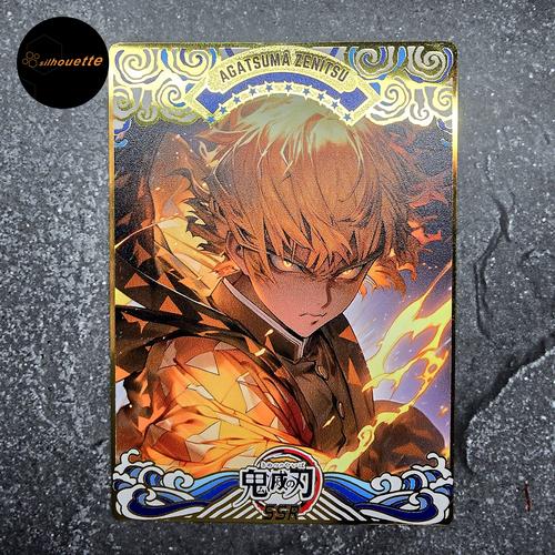Jual Gold Metal Plated Card Demon Slayer Zenitsu Agatsuma SSR - Jakarta ...