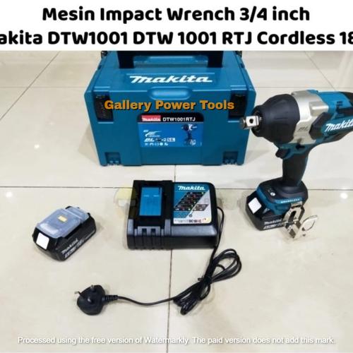 Jual Makita Impact Wrench DTW 1001 RTJ Cordless Brushless 3/4" 18V ...