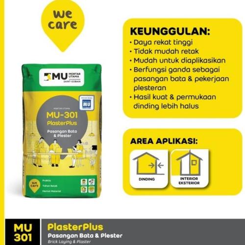 Jual New Mortar Utama MU 301 Pasangan Bata & Plester Plasterplus MU301 ...
