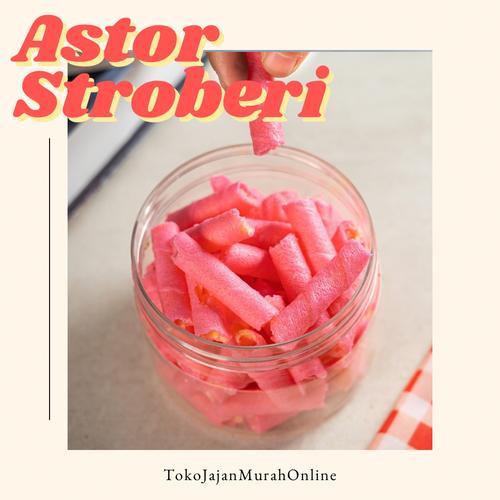 Jual Snack Astor Twister Wafer Roll Manis Rasa Stroberi Cream Mix ...