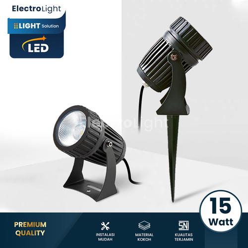 Jual Lampu taman 15watt LED sorot tancap aluminium outdoor waterproof spotlight garden - Warm ...