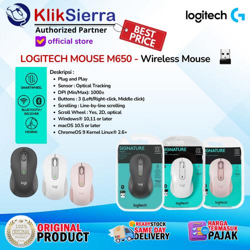 Jual Logitech Signature M650 Mouse Wireless Bluetooth Silent - M650 ...