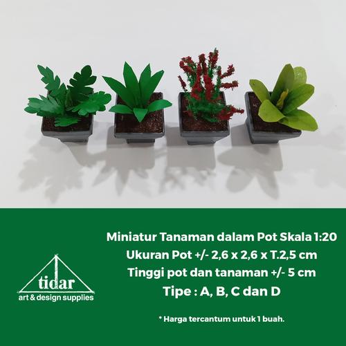 Jual MH - Miniatur Tanaman dalam Pot Skala 1:20 - Maket Pohon Bunga ...