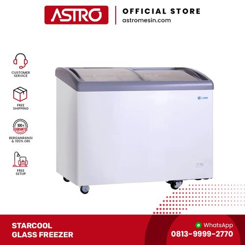 Jual Sliding Curved Glass Freezer STARCOOL DF-280- Freezer Kaca Geser ...
