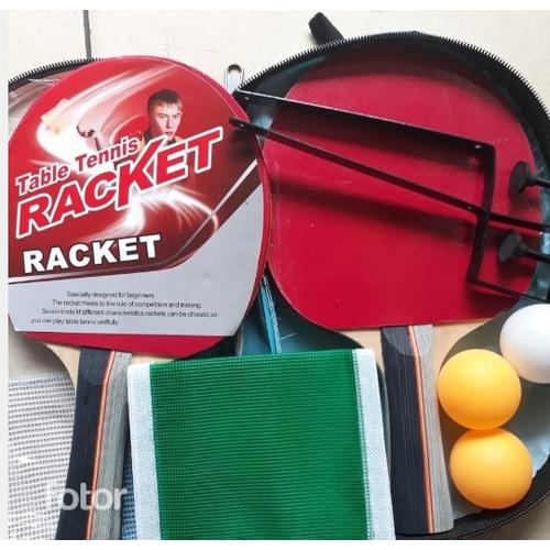 Jual Bat Pingpong / Raket Tenis Meja SET PAKET isi 2 + Tiang dan Bola ...