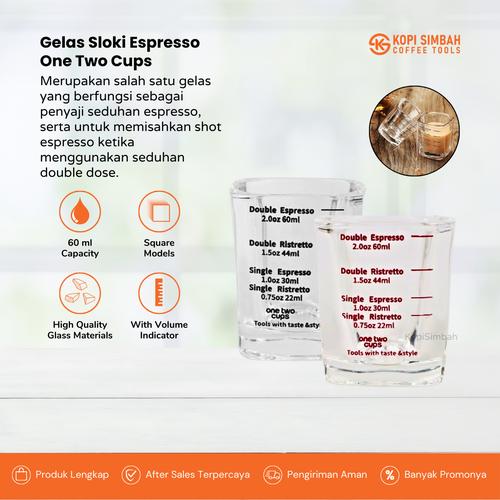 Promo Gelas Ukur Kopi Espreso Coffee SQUARE Glass Sloki Double Shot 60 ...