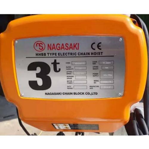 Jual Electric Chain Hoist 3 Ton x 6 meter 380V Katrol Listrik NAGASAKI ...