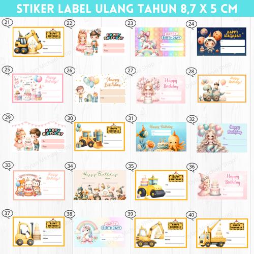 Jual Sticker happy birthday stiker ucapan ulang tahun stiker kado gift ...