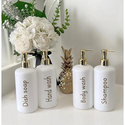 Jual Botol PUTIH DOFF TEBAL 500ml GOLD NATURAL luxury aesthetic bottle ...
