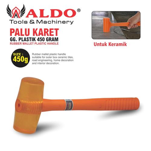 Jual PALU KARET GAGANG PLASTIK 450 GRAM / RUBBER MALLET PLASTIC HANDLE ...