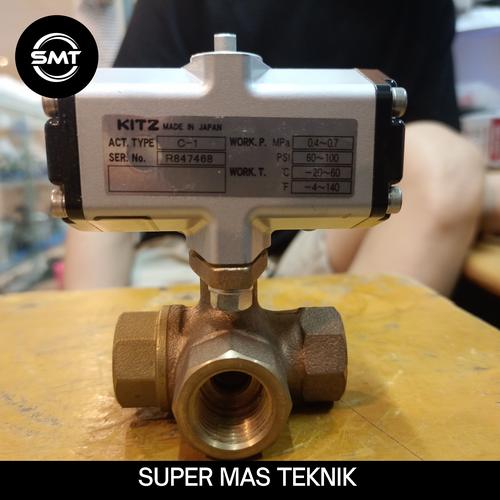 Jual Ball Valve Actuator 3 way Kitz C-TNE 3/4" inch DN20 Kuningan pneumatic - Jakarta Barat ...
