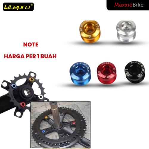 Jual Baut Bolt Chainring Double Crank Litepro Mur Nut Sepeda Dual Screw ...