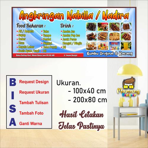 Jual Custom MMT Spanduk Banner Angkringan Warung atau Sosis Bakar Bagus ...