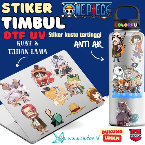 Jual Stiker One Piece - Stiker Timbul DTF UV - Sticker Anime Chibi ...