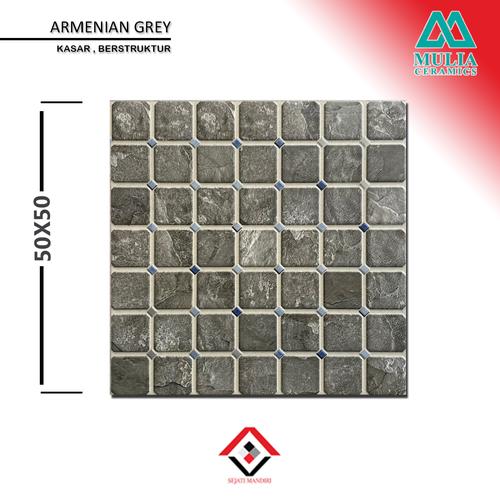Jual keramik 50x50 motif batu alam - mulia armenian grey - Kab ...