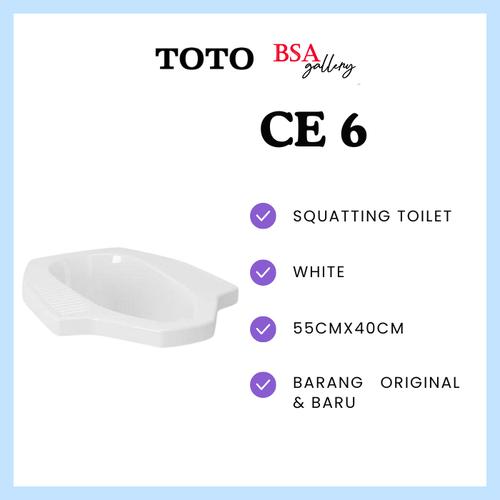 Jual KLOSET JONGKOK TOTO CE6 PUTIH LANTAI 2 ORIGINAL SQUATTING TOILET ...