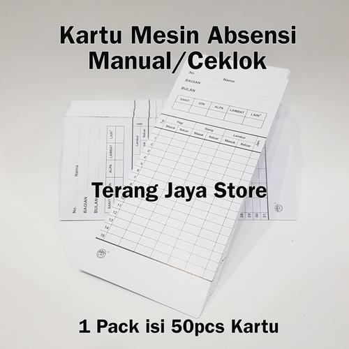 Jual Kartu Absen Kartu Absensi Manual Mesin Ceklok Kartu Mesin Absen ...