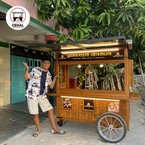 Jual Gerobak dimsum kekinian murah sampai lokasi - Kayu jati - Kab ...
