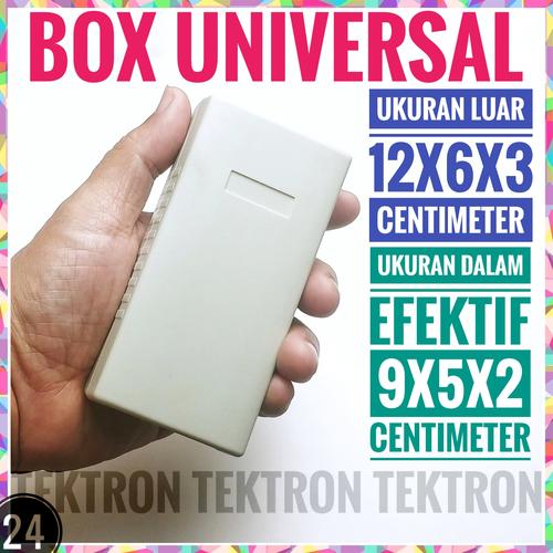 Jual UNIVERSAL BOX 12x6x3cm ukuran dalam efektif 5x9x2cm Wadah Plastik ...