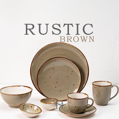 Jual Hapita Rustic Brown - BKH Set Tableware Keramik Piring Mangkuk ...