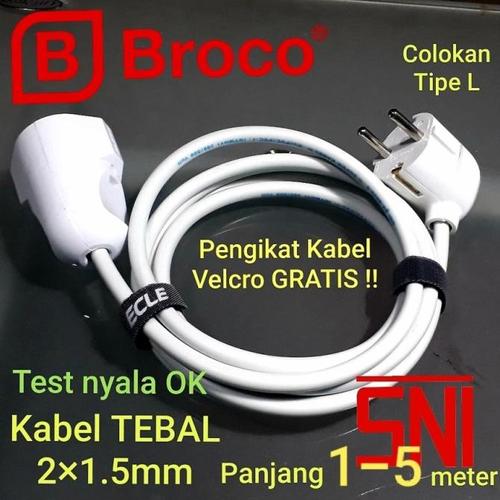 Jual KABEL EXTENSION SNI STOP KONTAK BROCO COLOKAN LISTRIK 1- 5 METER ...