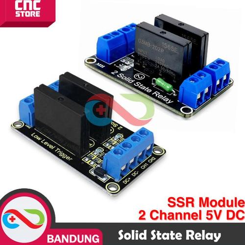 Jual SSR SOLID STATE RELAY MODULE 2 CHANNEL 5V DC FOR ARDUINO - Kab ...