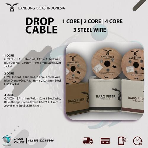 Jual Dropcore Kabel Fiber Optic 1 core 2 core 4 core 3 seling Kabel ...