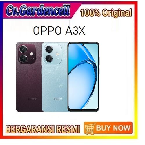 Promo Oppo A3X Ram 4/64GB Garansi Resmi - NEBULA RED Cicil 0% 3x - Kota Kediri - Garden Cell ...