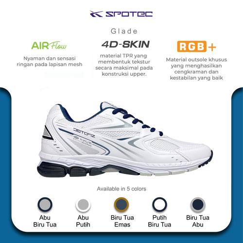 Jual SPOTEC Sepatu RUNNING Artikel GLADE- Putih/Biru Tua - Putih/Biru Tua, 45 - Kab. Sidoarjo ...