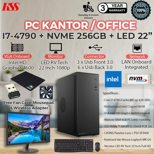 Jual [Baru] PC Rakitan / Komputer Core i7 + SSD + Monitor Cocok Buat ...