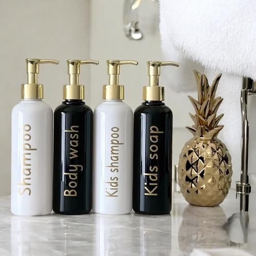 Jual Botol HITAM/PUTIH GLOSSY 250ml GOLD NATURAL luxury aesthetic ...