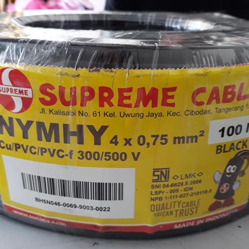 Jual Kabel Listrik NYYHY 4 x 0.75 mm2 Supreme NYMHY 4x0.75 mm 1 Roll 100mtr - Kota Surabaya ...