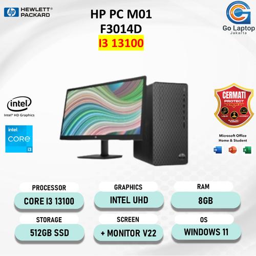 Promo HP PC M01 F3014D I3 13100 Ram 8GB 512SSD W11+OHS + MONITOR V22 Cicil 0% 3x - Jakarta Pusat ...