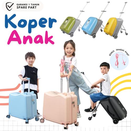 Jual Koper Stroller Anak Lazy Luggage 2 In 1 Koper Duduk Anak Qbox Q ...