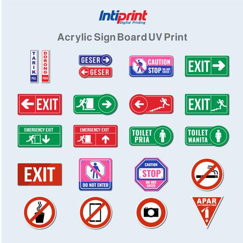 Jual Acrylic Sign Board UV Print / Akrilik Papan Nama Tanda Ruangan ...