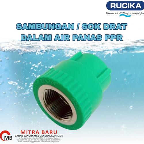 Jual SDD PPR Rucika / Sok Drat Dalam PPR Rucika / Sambungan Pipa Air Panas - 1,2in - Kota ...