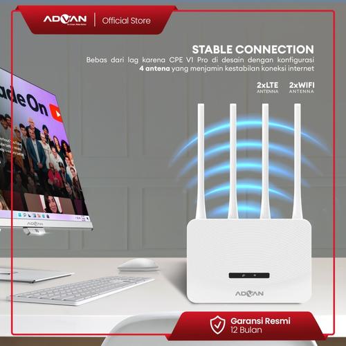 Promo Router 4G Modem Wifi UNLOCK Advan CPE Start Free Battery Antenna ...