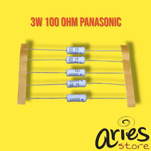 Jual RESISTOR PANASONIC 3W 100 OHM ORIGINAL PENGGANTI RESISTOR 2W 2 ...