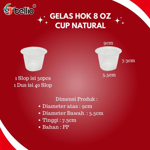 Jual Hok Cup 8 oz 10 oz 12 oz 14 oz 16 oz Isi 2000 Gelas Plastik ...
