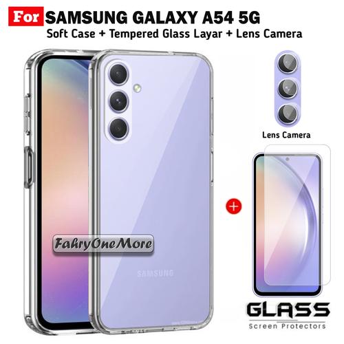 Jual Paket 3in1 Soft Case Samsung M15 A35 A55 A15 A25 M34 M54 A05 A05S A34 A54 5G A24 4G Clear ...