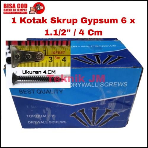 Jual SKRUP GYPSUM 1 1/2 INCH - SEKRUP 1 DUS 1KG SCREW GYPSUM UKURAN 4 ...
