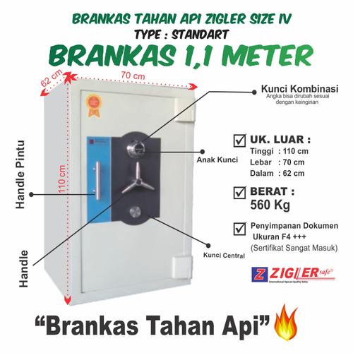 Jual Brankas Zigler size IV Tahan Api dan Tahan Bongkar | tinggi 110 cm ...