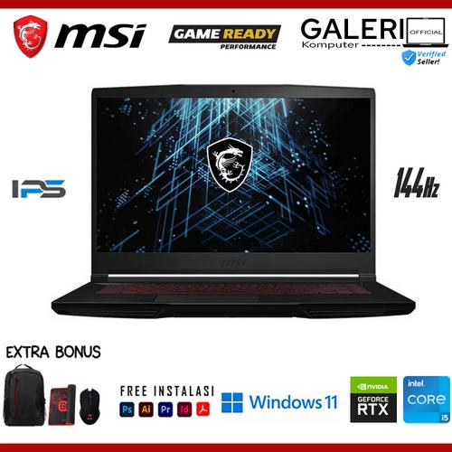 Promo Laptop Gaming MSI GF63 Intel i5 11400H 32GB 512GB GTX1650 MAX Q ...