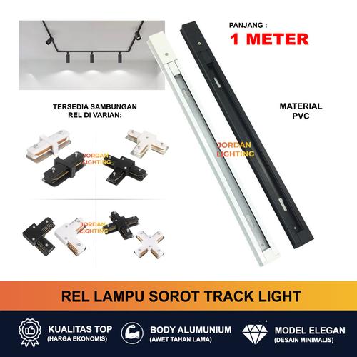 Jual Track Rel Lampu Sorot Spot 1 Meter Hitam dan Putih - Rel 1 Meter ...