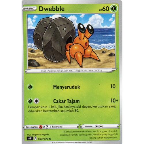 Jual Dwebble - 003/070 C Indonesia Pokemon Original TCG 2021 - Kota ...