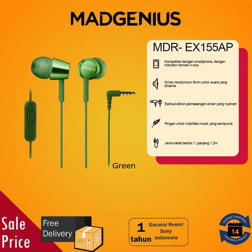 Promo Sony Original MDR-EX155AP / MDR EX155AP / MDREX155AP / MDR-EX155 ...