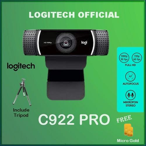 Promo Logitech C922 PRO STREAM Webcam Background Replacement + Tripod ...