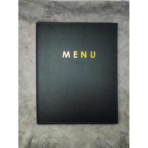 Jual ready stok buku menu cafe,resto,hotel,kedai,dll.model polos hitam ...