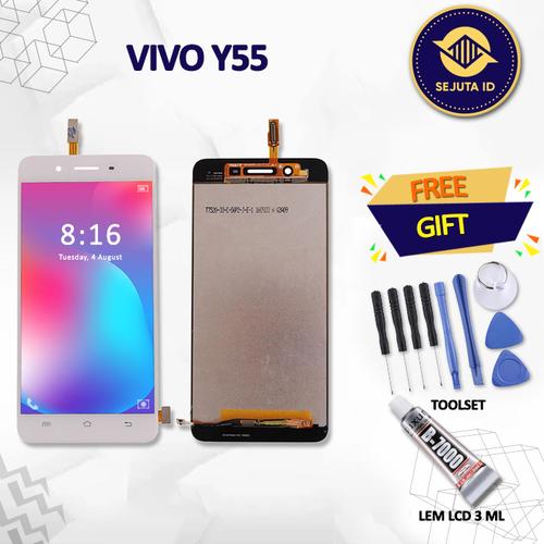 Promo LCD VIVO Y55 ORIGINAL FULLSET FREE TOOL SET - LEM LCD - Hitam ...